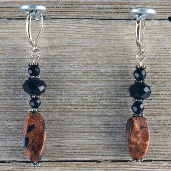 BG Designs | Jewelry | Multicolored Goldstone Glass Necklace Set | Poshmark